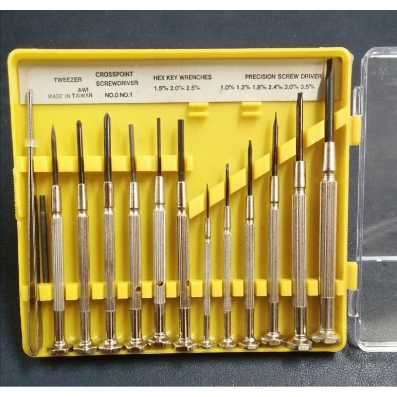1 set precision and crosspoint screw driver, hex key wrenches | Shopee ...