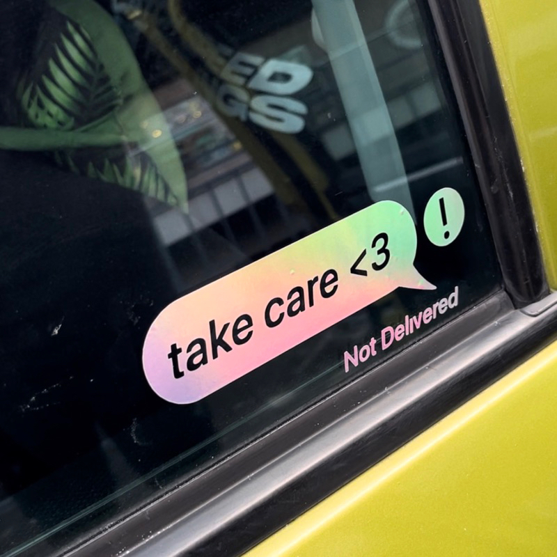 x2 Car Window Take Care decal Stickers | Shopee Philippines