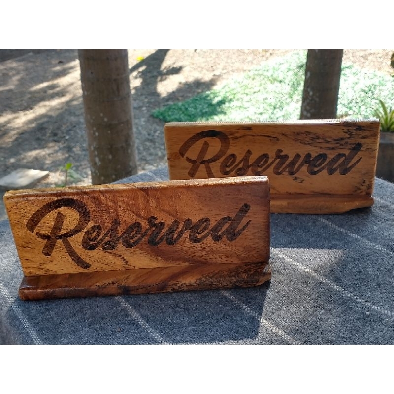 Reserved Sign Table Hard Wood | Shopee Philippines