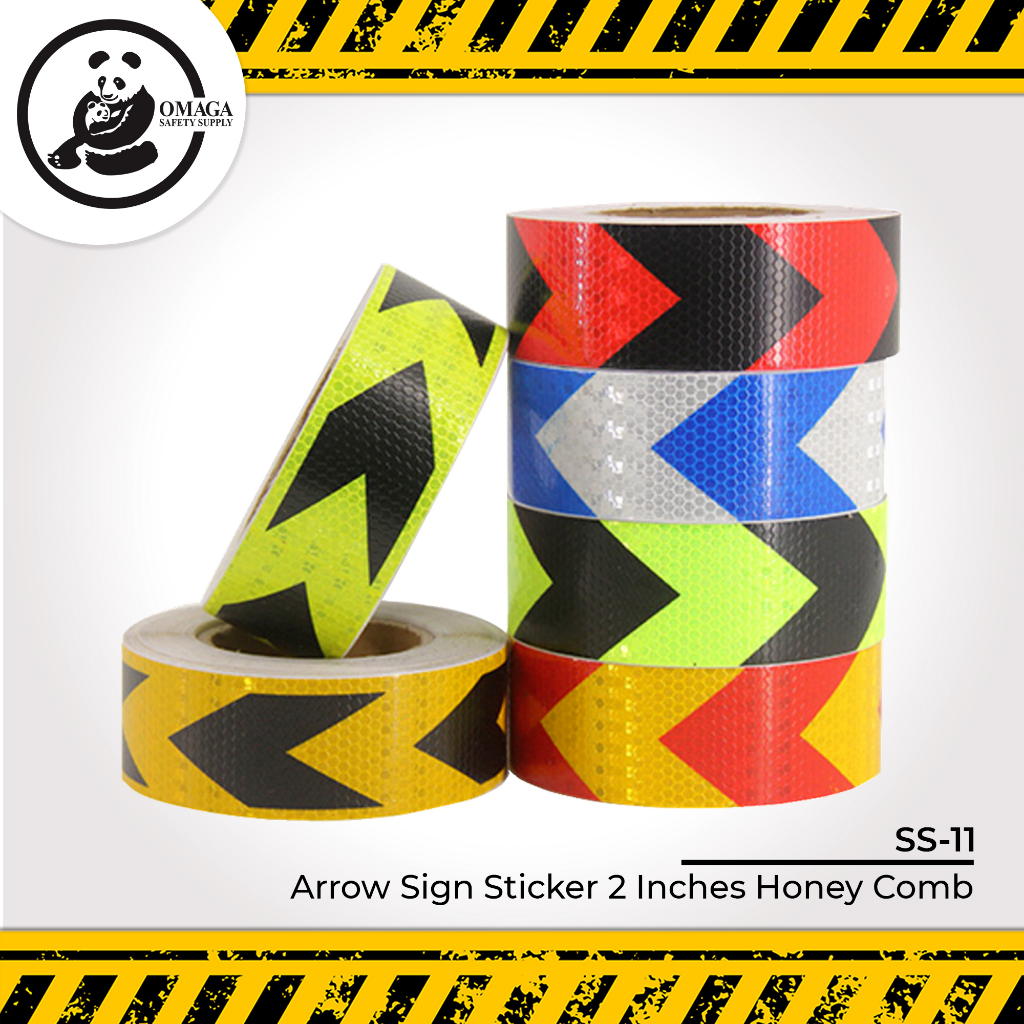 OMAGA BRAND SAFETY ARROW SIGN STICKER 2" OMAGA SS-11 | Shopee Philippines