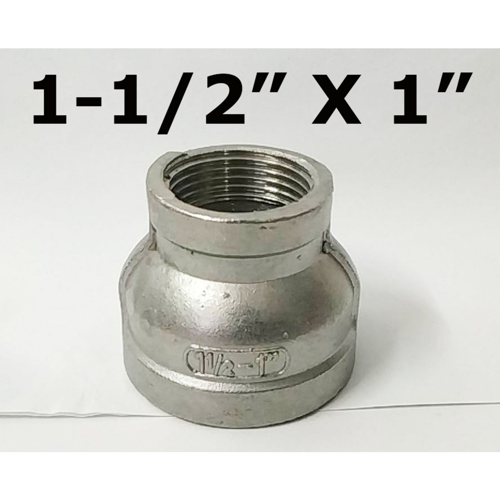 Ss Bell Reducer 1 1 2 X 1 Threaded Screw Type Coupling Reducer Stainless Steel Shopee