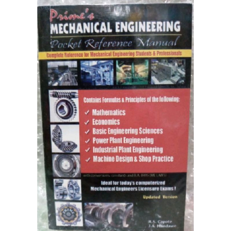 Prime's MECHANICAL ENGINEERING by Capote | Shopee Philippines