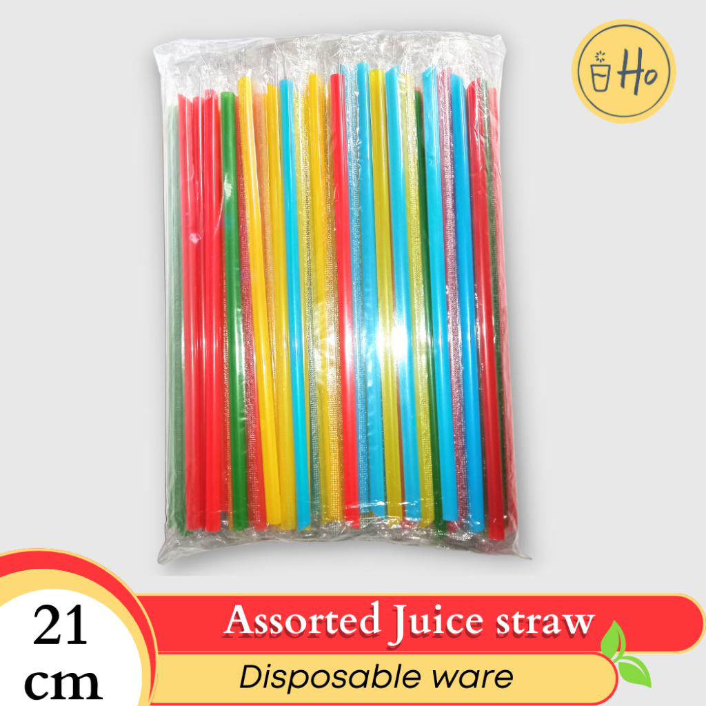 21cm /23cm Thin Straw Individual Wrapped (100 pcs/ pack) | Shopee ...