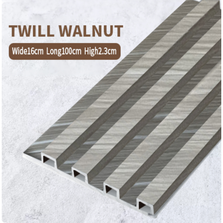 WPC Fluted Wall Panel Wood Wallpaper Sticker Waterproof Grille Design ...