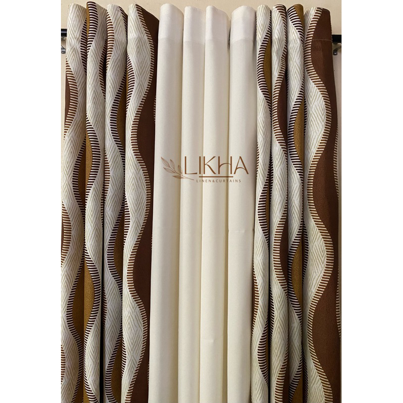 LIKHA - 3in1 Elegant Wave Ring Curtains (6ft/7ft) - sold per PIECE/SET | Shopee Philippines