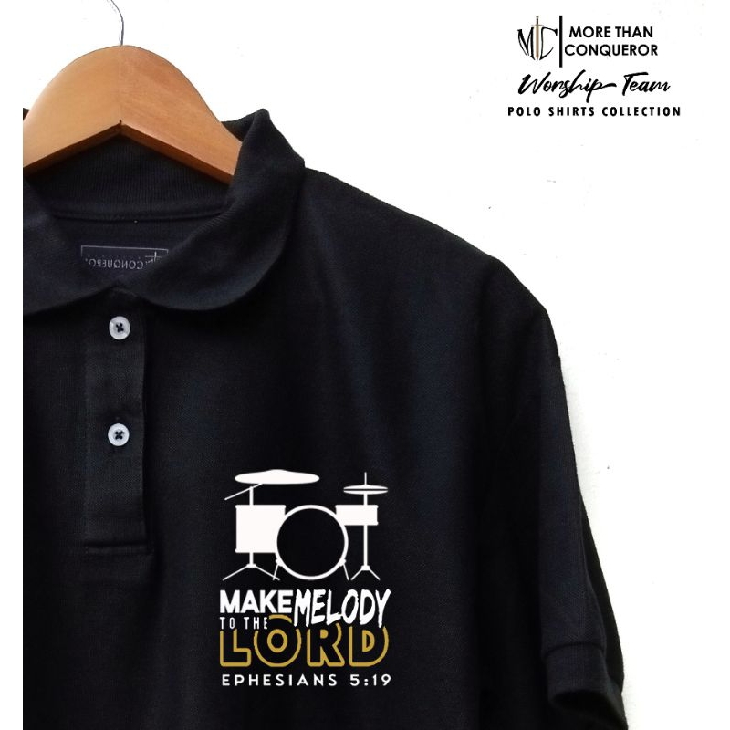 DRUMMER - WORSHIP TEAM POLO SHIRT by More Than Conqueror | Shopee ...