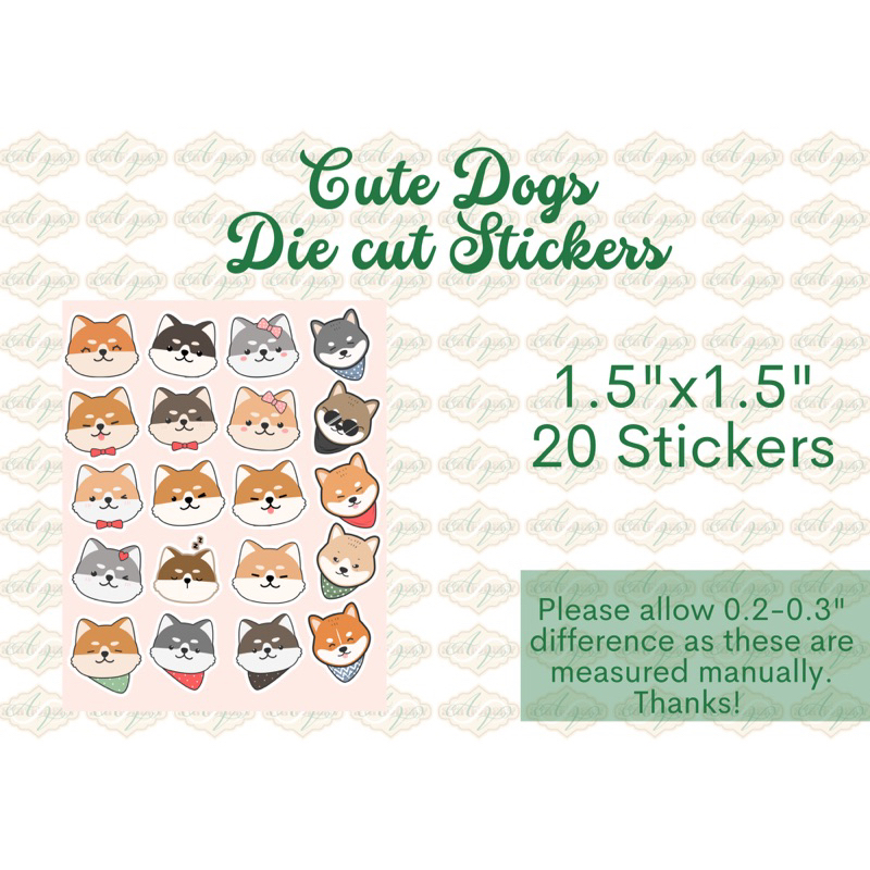 Cute Dogs Die cut Stickers | Shopee Philippines