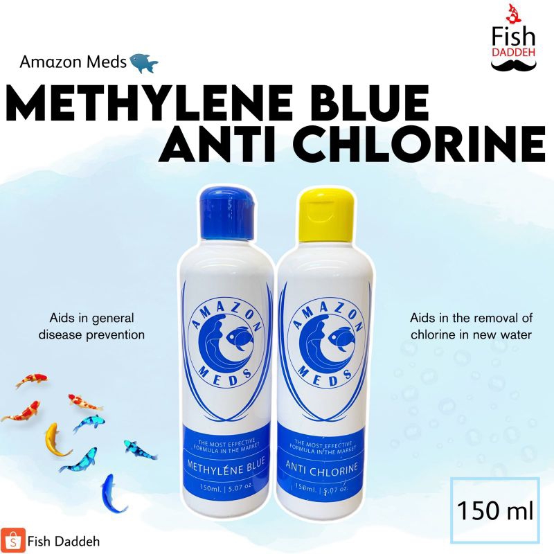 Amazon Meds Methylene Blue | Anti-Chlorine 150ml 500ml 1L | Shopee Philippines