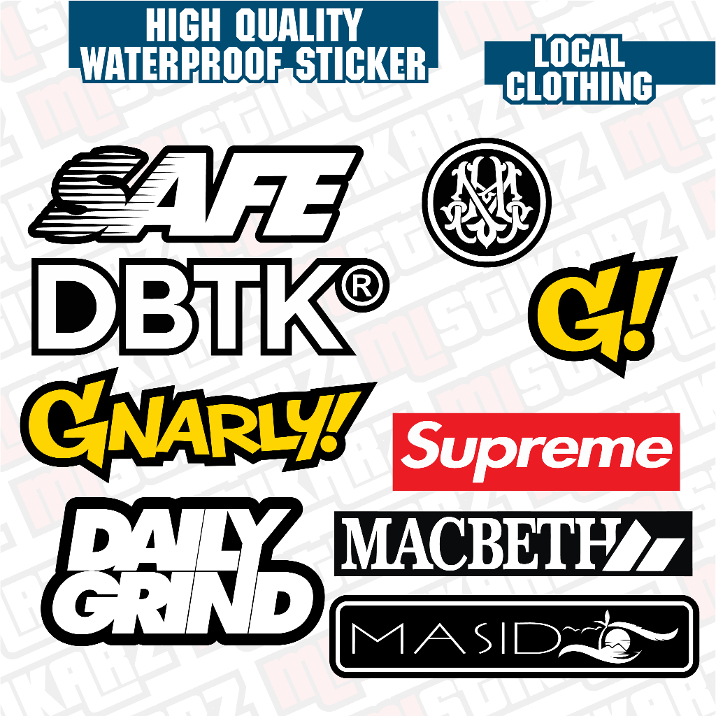 Clothing Design Vinyl Waterproof Sticker | Shopee Philippines