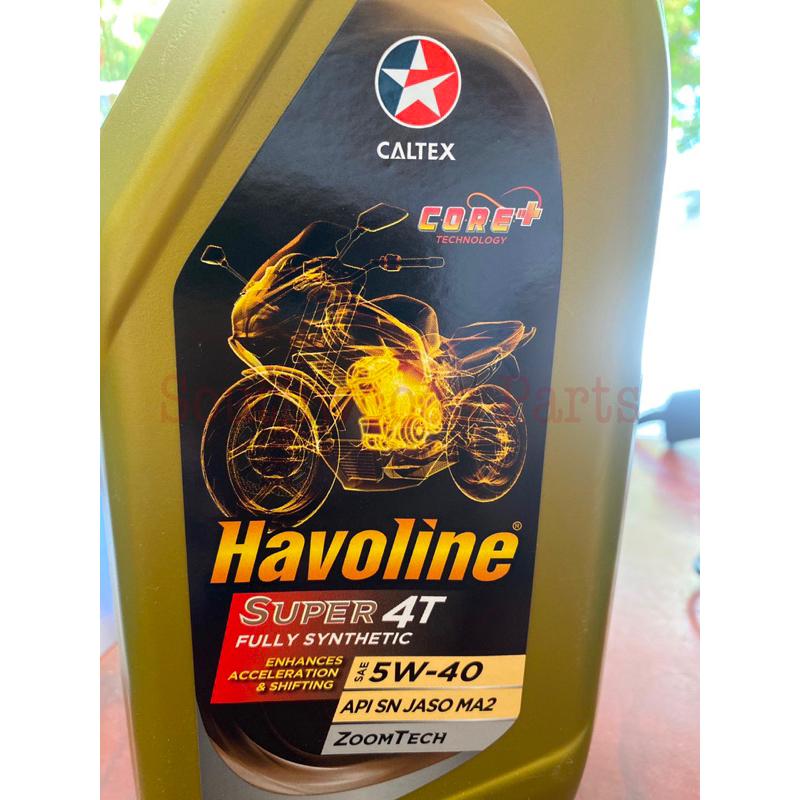 Caltex Havoline Super 4T Fully Synthetic Engine Oil 5W40 1 Liter ...
