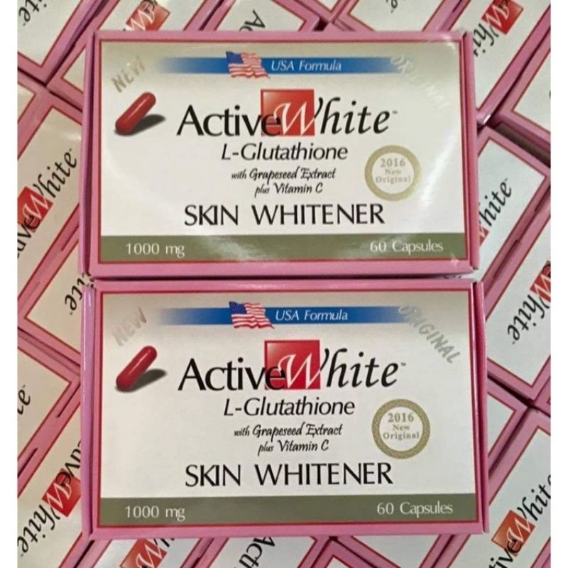 ACTIVE WHITE L-GLUTATHIONE (SKIN WHITENER) 60 CAPSULES | Shopee Philippines