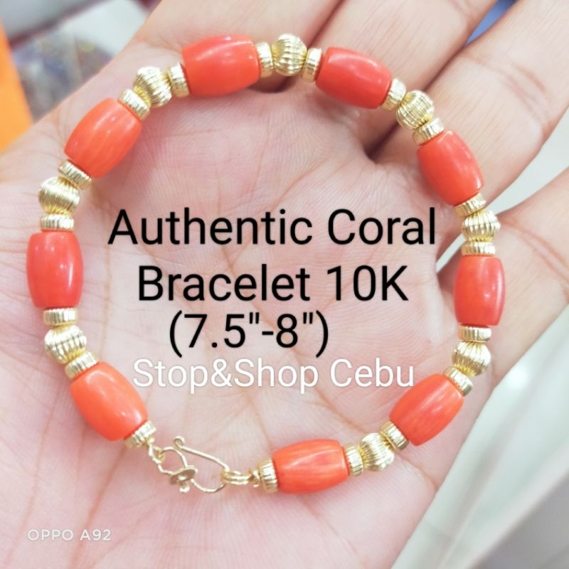 Stop&Shop Cebu AUTHENTIC CORAL BRACELET (7.5"-8") | Shopee Philippines