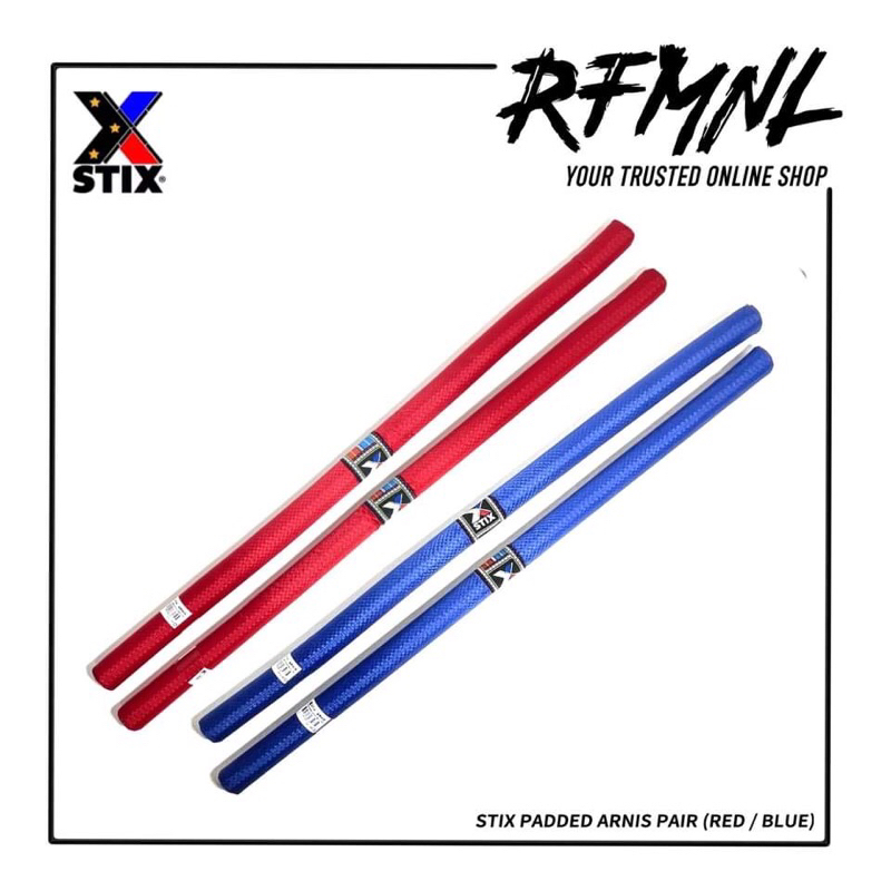 Stix Padded Arnis Pair (Red/ Blue) | Shopee Philippines