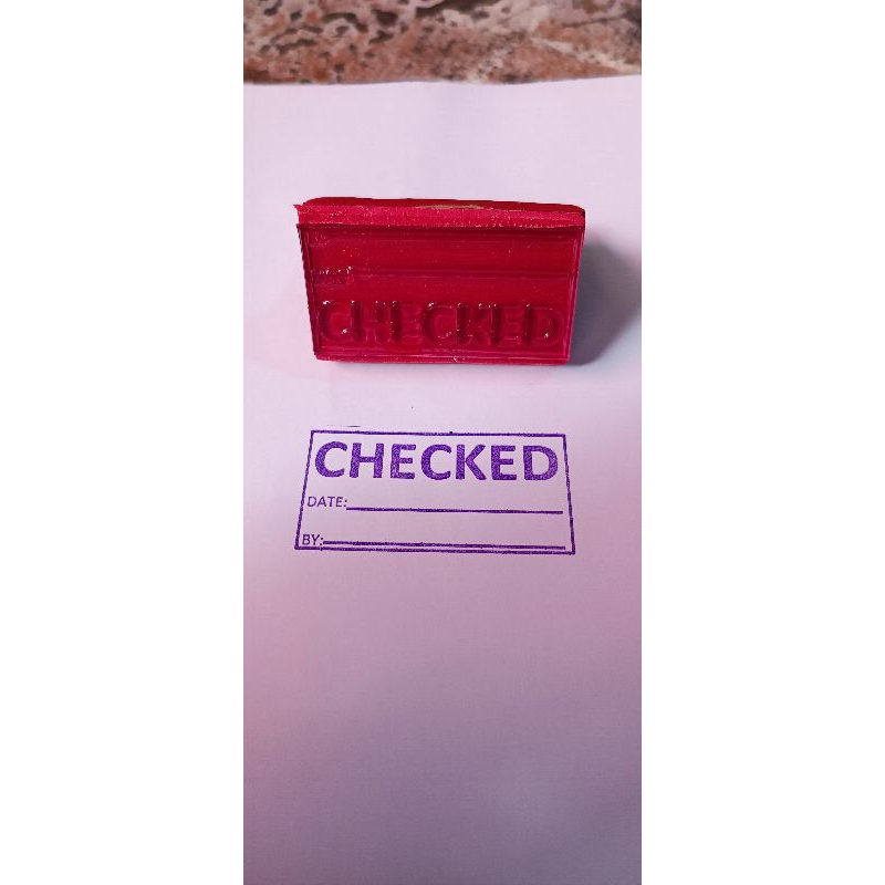 CHECKED Rubber Stamp Machine Made | Shopee Philippines