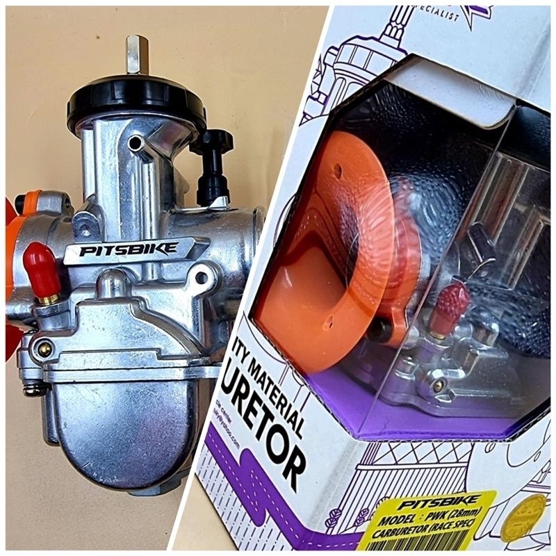 PITSBIKE EVO FLAT Carb CARBURETOR Flatslide PWK Diamond Carb Carburator ...