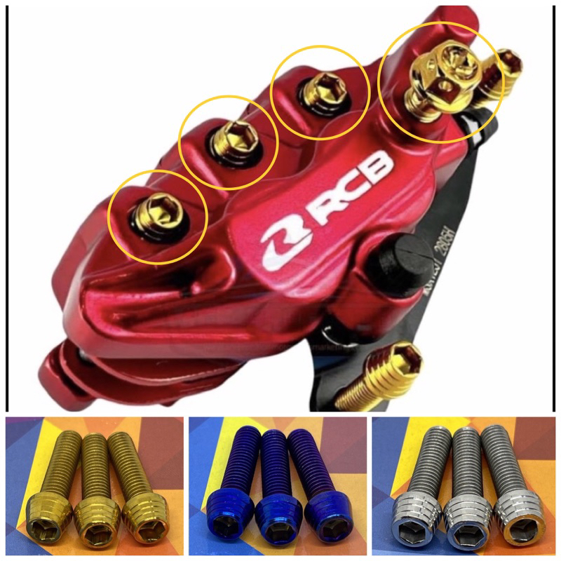 Caliper Bolt for RCB S-Series Special Bolts (Sold as set) | Shopee ...