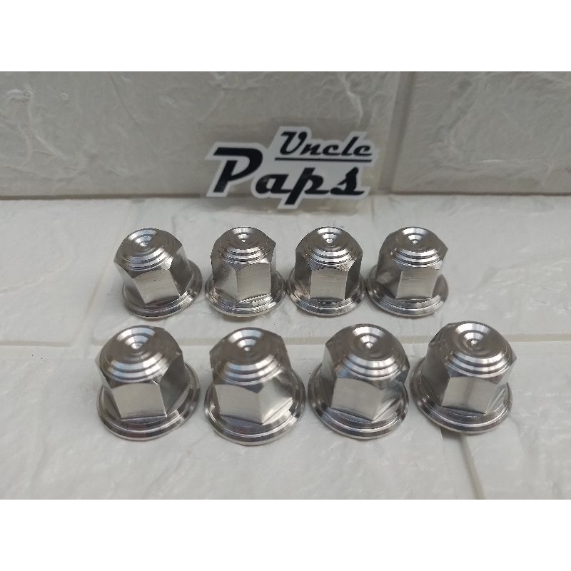 CNC NUT Stainless glossy 2 sizes available 10mm/12mm shock nut/axle nut ...