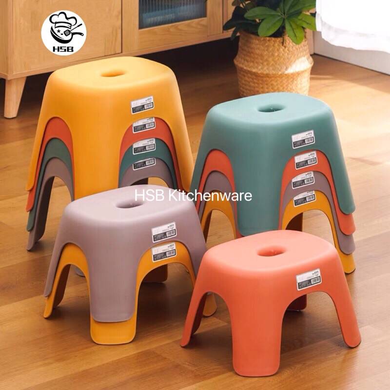 Nordic Style Plastic Stool Kids Chair Bathroom Chair Household Stools ...