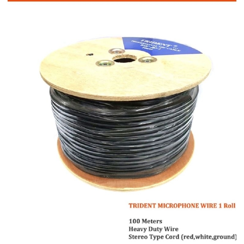 1roll Trident Microphone Cable/ Stereo Heavy duty good quality wire ...