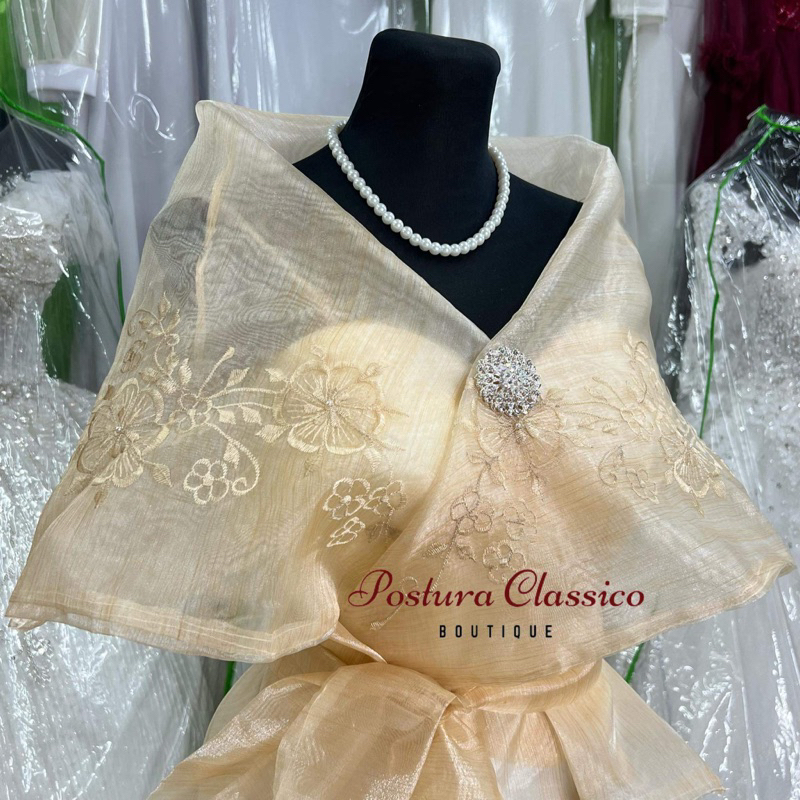 Filipiniana Modern Kimona Wrap Around w/ Embroidery Design | Shopee ...