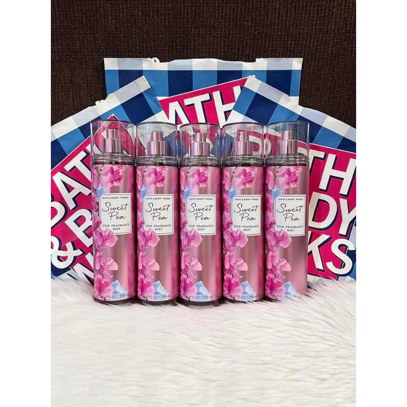 ORGINAL SWEET PEA Fine Fragrance Mist Bath & Body Works 236ml | Shopee ...