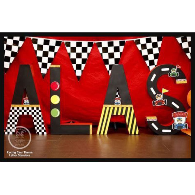 CARS Theme Letter Standee, Customized LETTER STANDEE | Shopee Philippines