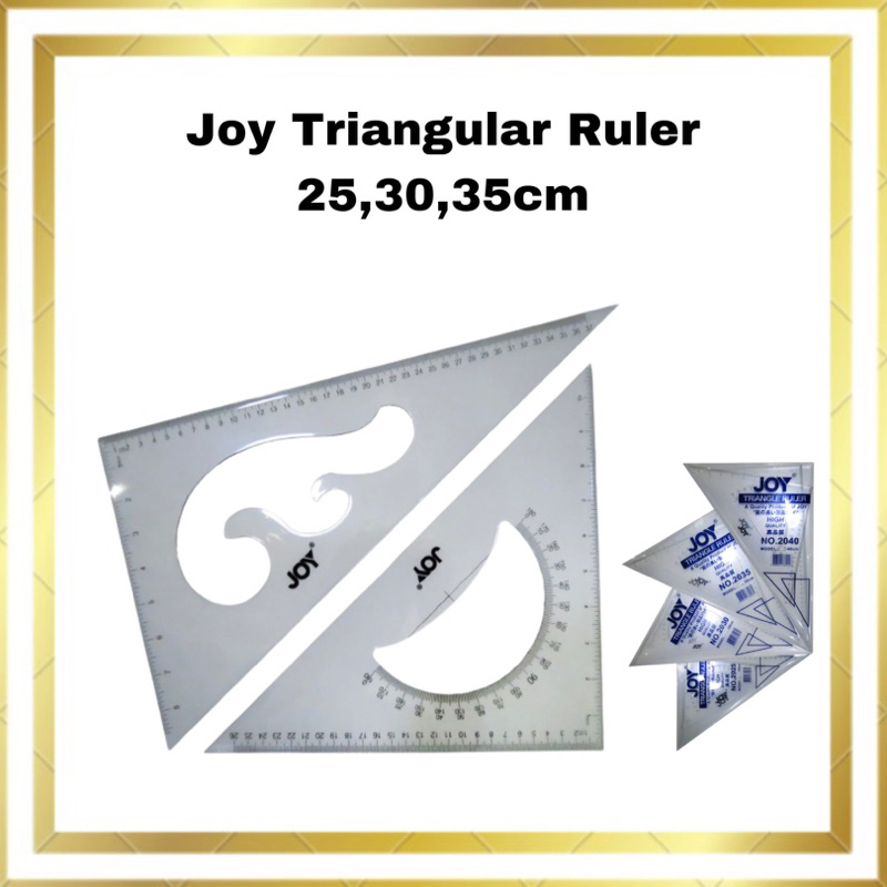 Joy Triangular Ruler 25cm 2in1 | Shopee Philippines