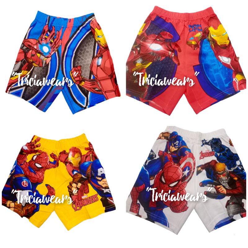 Marvel Avengers Character Short For Kids (Boy) | Shopee Philippines