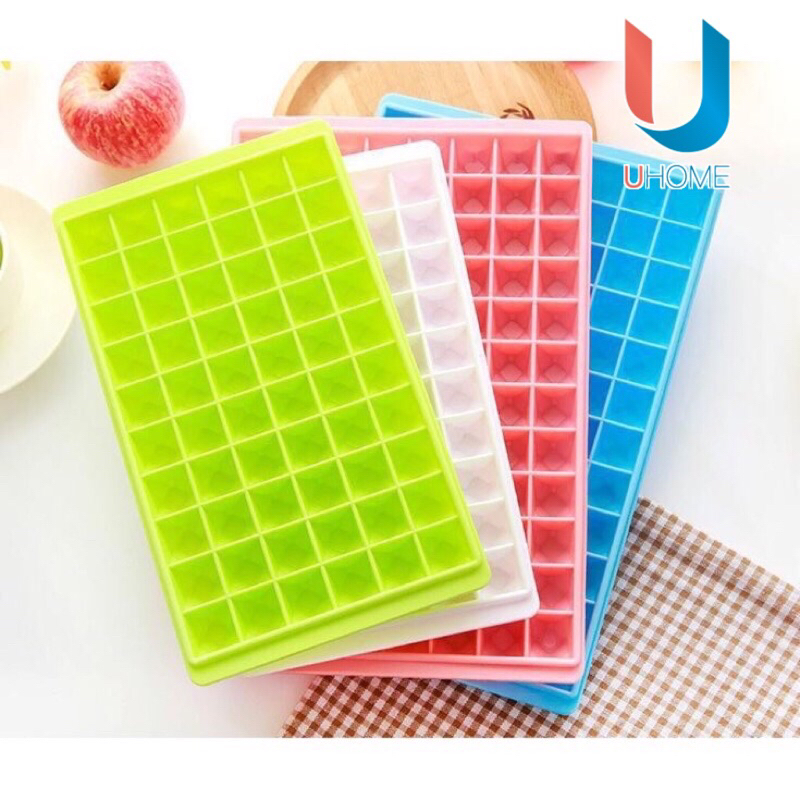 UHome 60 & 96 Grids Plastic Ice Cube Molds Summer Tray Box Ice Molder ...