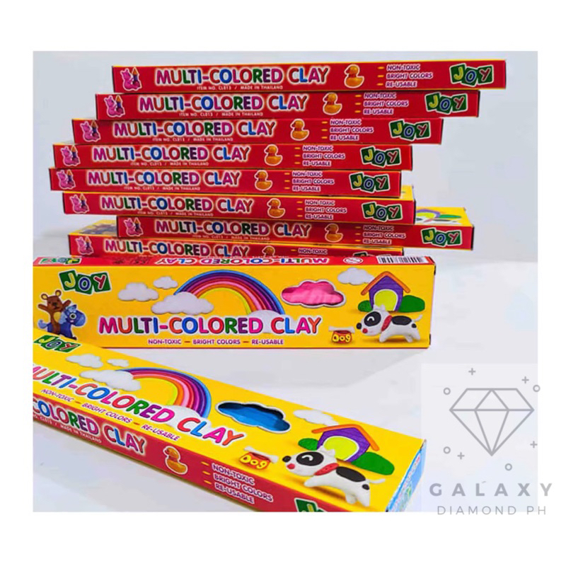Joy Muli-Colored Clay Bar for Kids Art Modeling Clay Set Assorted Color ...