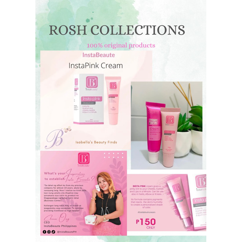 INSTA PINK CREAM BLUSH BY INSTA BEAUTE NEW FACE OF SOPHIE CREAM BLUSH ...