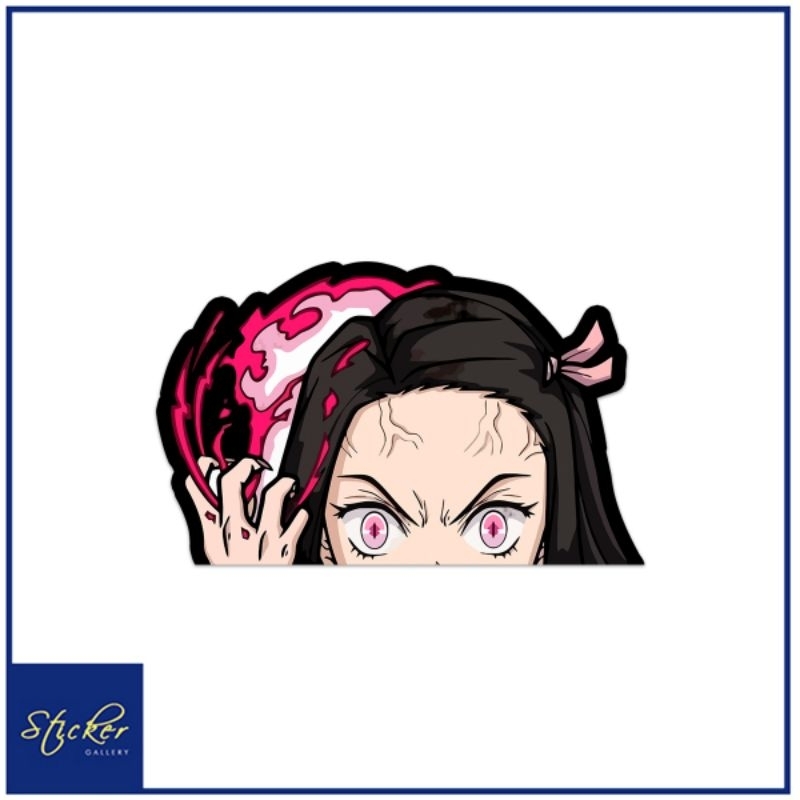 NEZUKO DEMON SLAYER ANIME PEEKER WATERPROOF STICKER | Shopee Philippines