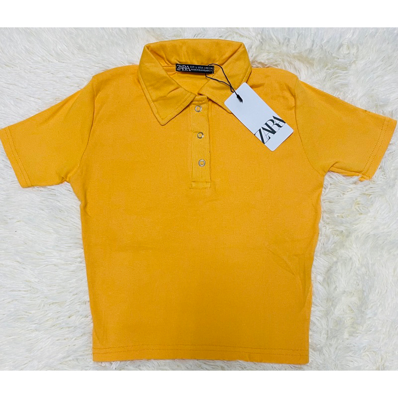 Snap button polo crop-top | Shopee Philippines