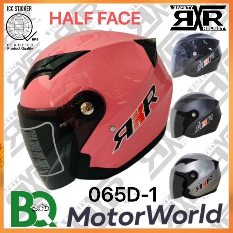 RXR Half Face 065D-1 For Motorcycle With ICC (BPS)License No. Q-1759 LARGE ONLY | Shopee Philippines