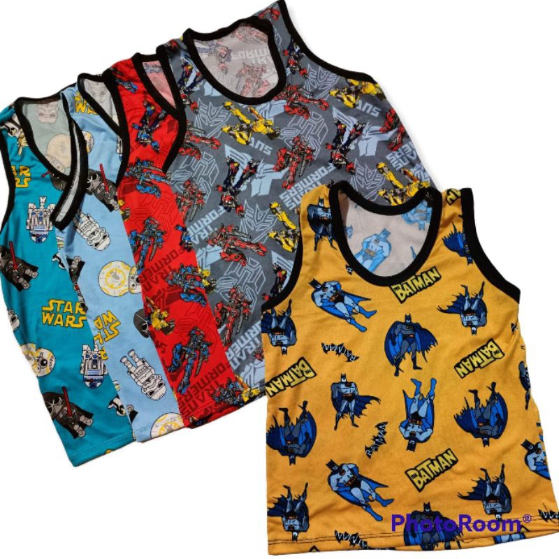 1DOZ CHARACTER SANDO FIT TO 1-2/6-8/9-12 YEARS OLD RANDOM DESIGN AND ...