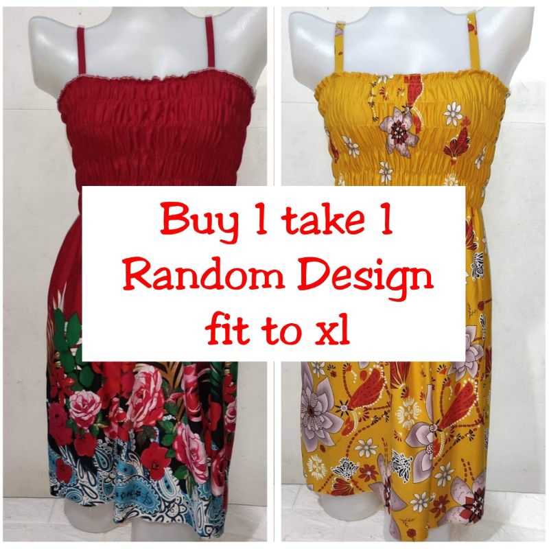 MINI SMUCKING STRAP DRESS FOR WOMAN FIT TO XL | Shopee Philippines