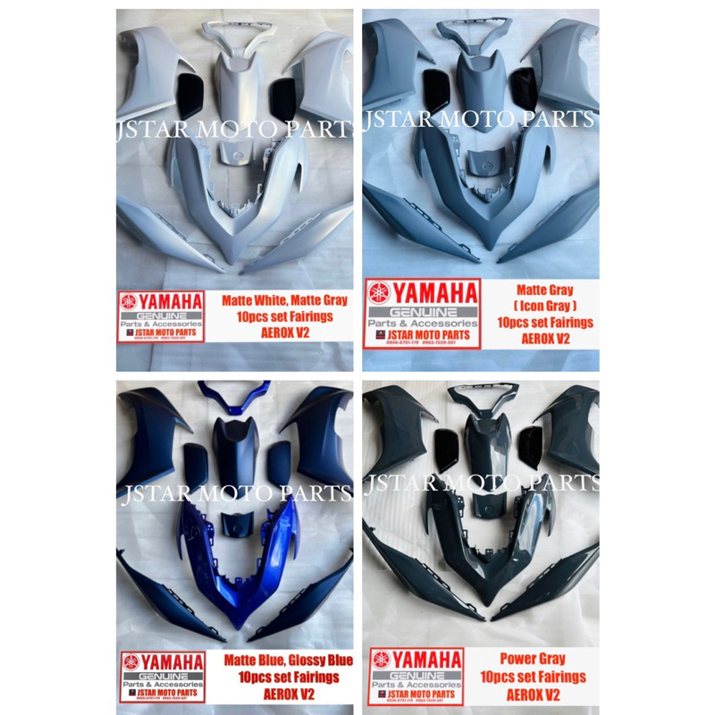 10pcs set AEROX V2 FAIRINGS NEW COLOR VARIANT YAMAHA GENUINE | Shopee ...