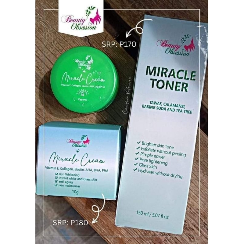 MIRACLE DUO (MIRACLE CREAM AND MIRACLE TONER) NEW PACK BY BEAUTY ...