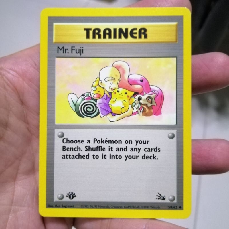 Mr. Fuji 58/62 1st edition Trainer pokemon card moderate play | Shopee ...