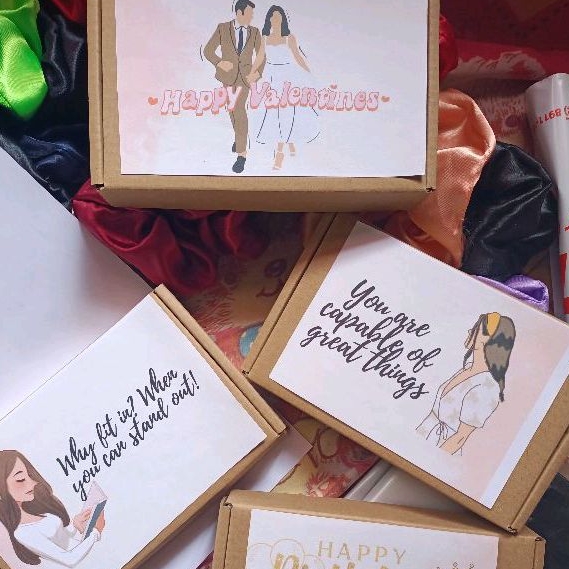 5 PCS SCRUNCHIES IN A BOX ️ Customized Label | Chip Bag Gift Set |Yan ...