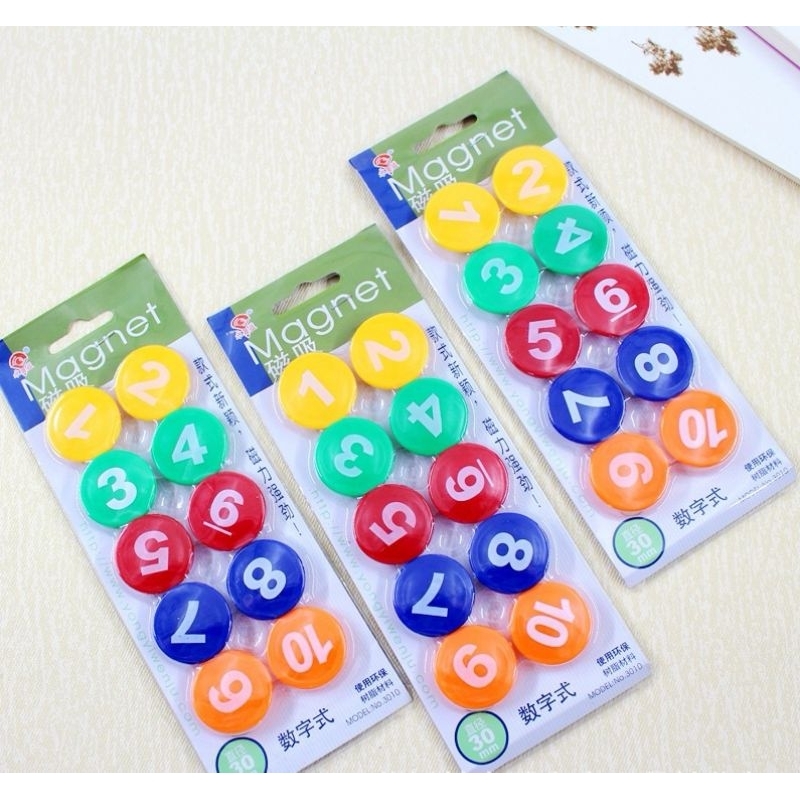 10pcs.set numbers magnet(30mm) | Shopee Philippines