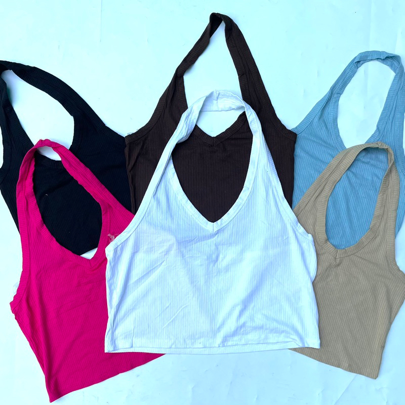 Cotton On & Fashion Nova Halter Crop Top | Shopee Philippines