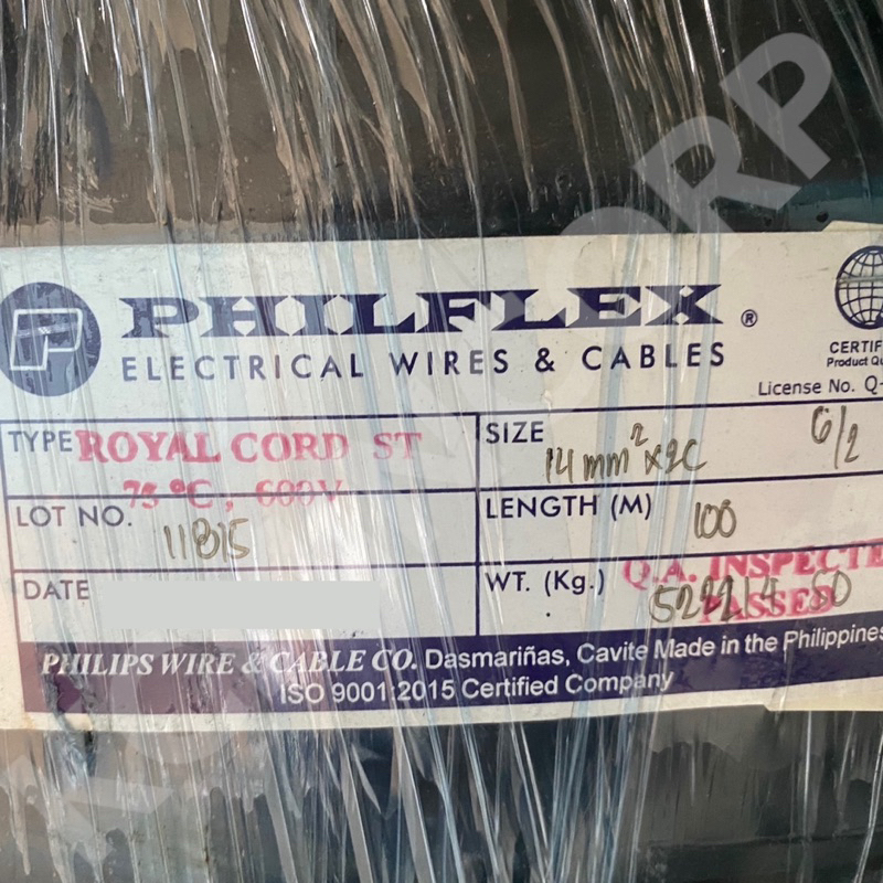 Philflex (Royal Cord) 6/2core(14mm2) Multicore | Shopee Philippines