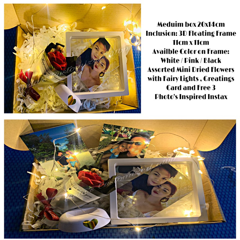 SURPRISE BOX With Floating Frame for Anniversary Monthsary Weeksary ...