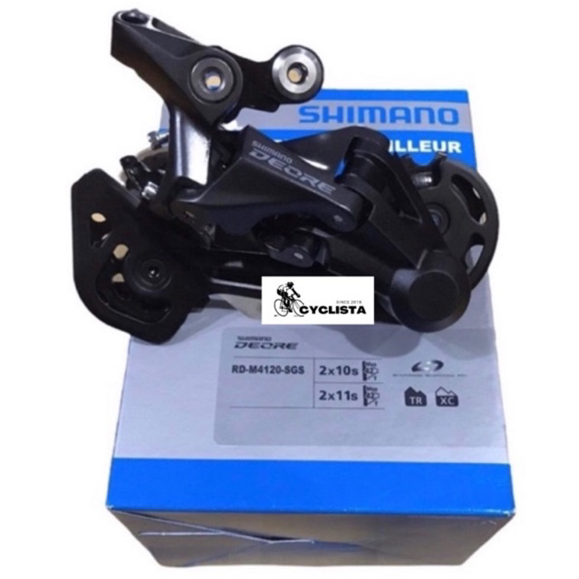 SHIMANO Deore RD-M4120-SGS 2x10/2x11 Speed Rear Derailleur | Shopee ...