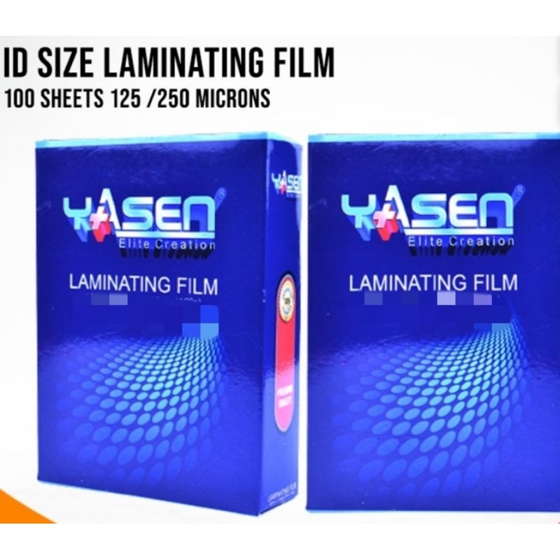 ID SIZE Yasen Laminating Film 125 microns | 250 microns x 100 sheets ...