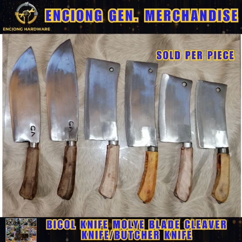 Knife Molye Blade (Bicol Made) With Bahi-Bahe Wood Handle/Kutsilyo (for ...