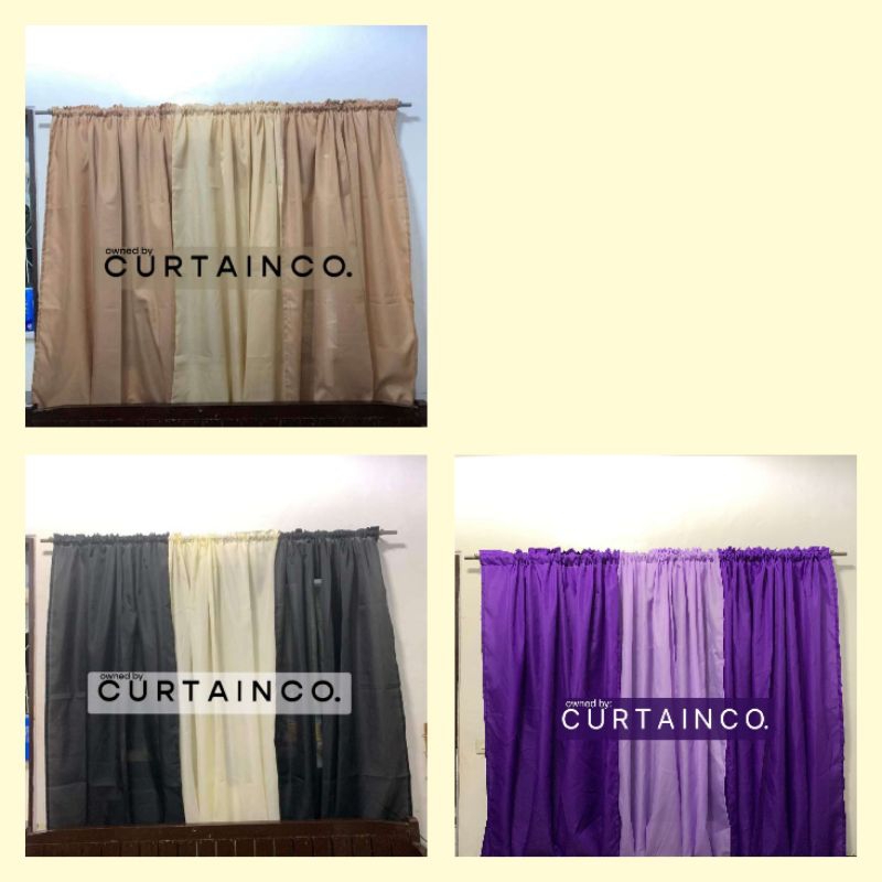 GSC | Elegant Plain Geena Curtain (3ft,4ft) | Shopee Philippines
