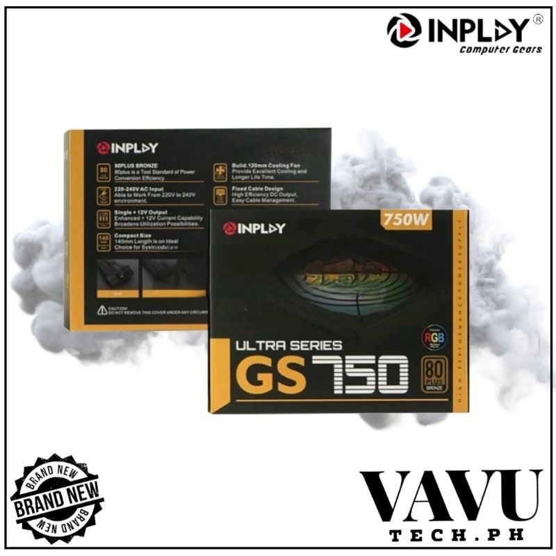 Inplay Ultra Series RGB 750w 650w 550w 450w True Rated Power Supply 80 ...