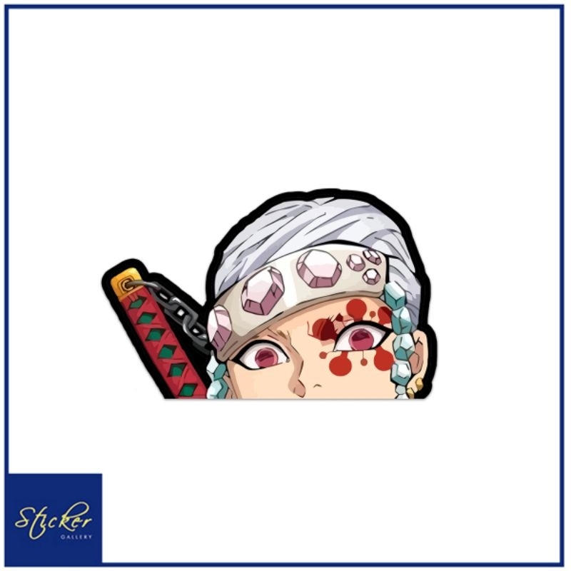 UZUI TENGEN DEMON SLAYER ANIME PEEKER WATERPROOF STICKER | Shopee ...